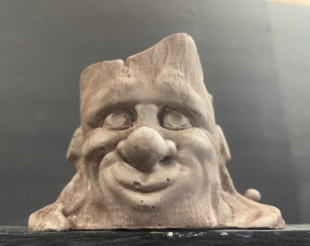 Cement Tree Log Man Face Concrete Planter Catch-all Handmade JLK - Etsy ...