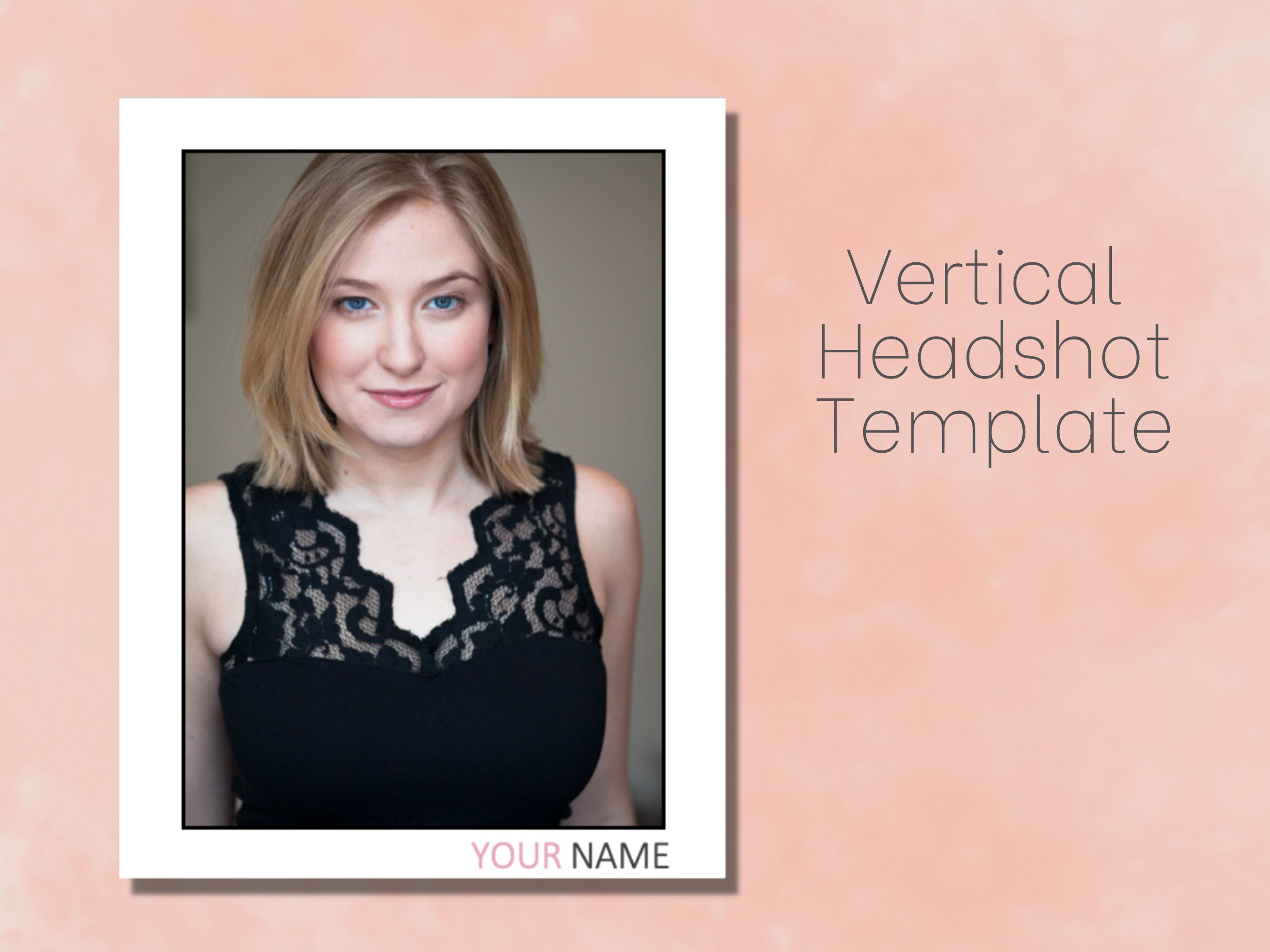 Actor Resume Template With Matching Headshot Templates | 8 X 10 Acting ...