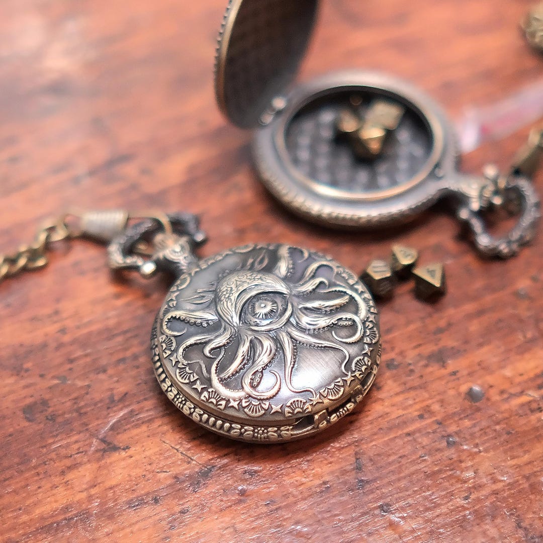 Brass Pocket Watch Dice Set: Mini Metal Dice, 3 Pattern Options - Etsy