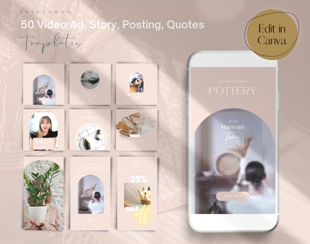 50 Animated Instagram Video Templates for Canva DIY Promotion Ad, Story ...