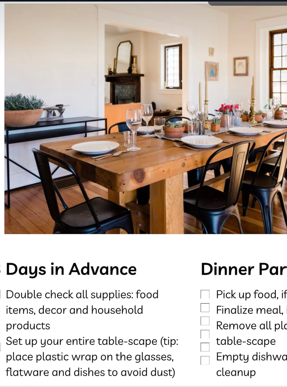 Dinner Party Plans Instant Download - Etsy