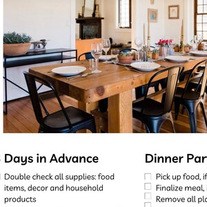 Dinner Party Plans Instant Download - Etsy