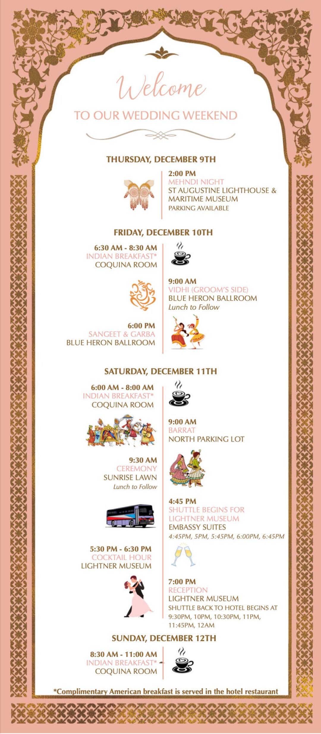 Wedding Timeline Program - Etsy