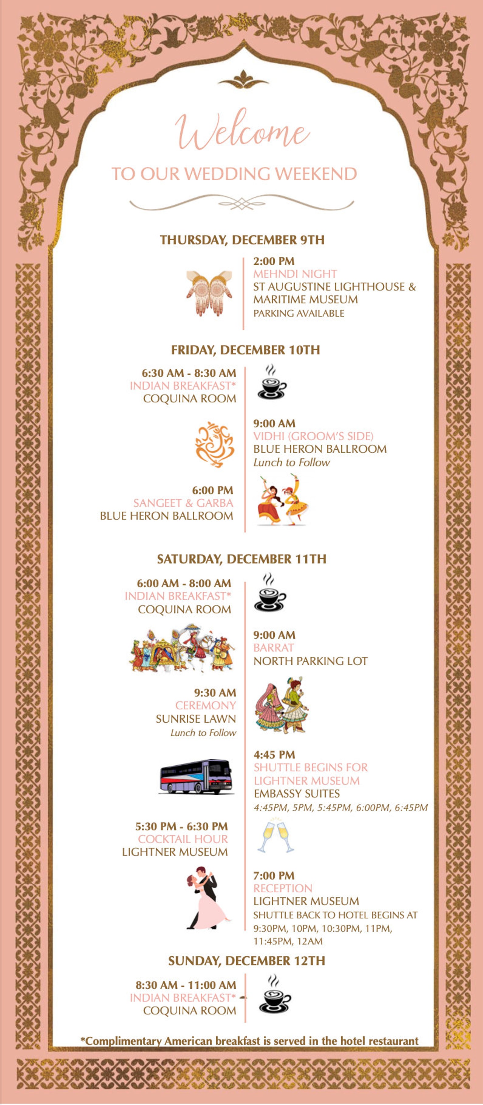 Wedding Timeline Program - Etsy