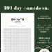 100 Day Countdown, Printable Planner Pages, Countdown Calendar, Wedding ...
