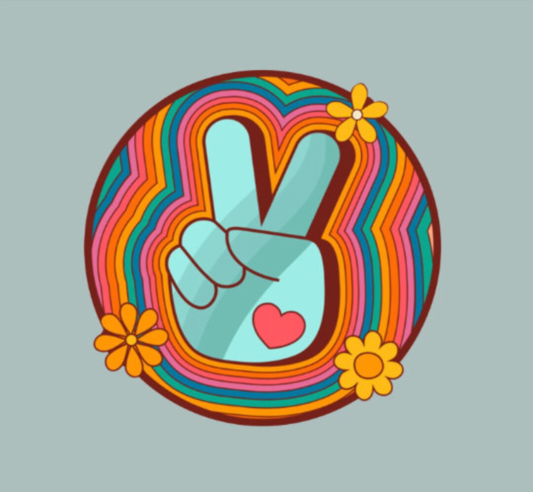 Sticker Hand Peace Sign Car, Truck, Laptop Sticker - Etsy
