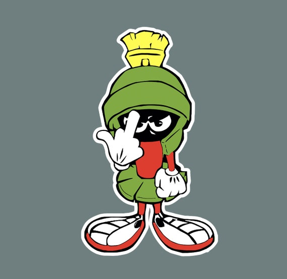 Sticker Marvin the Martian Flip off Car Truck Laptop - Etsy