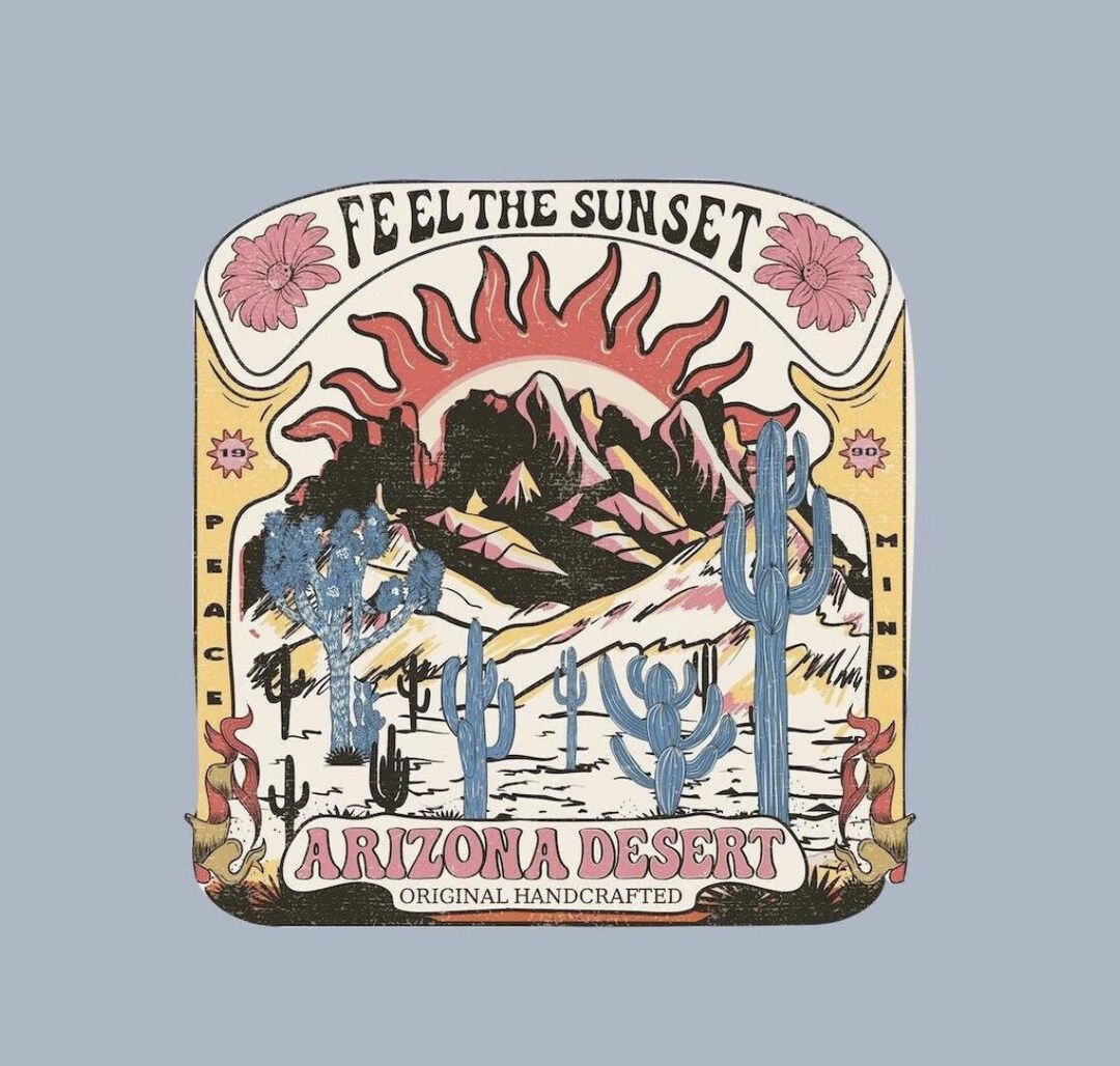 Sticker - Arizona Desert, Feel the Sunset - Water Proof Laptop, Water ...