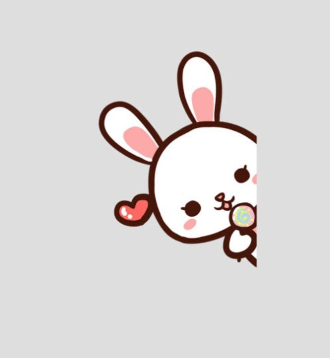 Sticker Cute Cartoon Rabbit Car Sticker - Etsy
