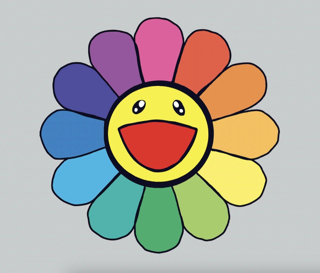 Sticker Smiley Flower Car, Laptop, Phone, Tumbler Sticker - Etsy