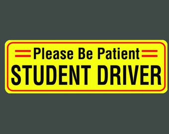 Elderly Driver Sticker Vinyl Decal, Elderly Senior Driver Car Sticker ...