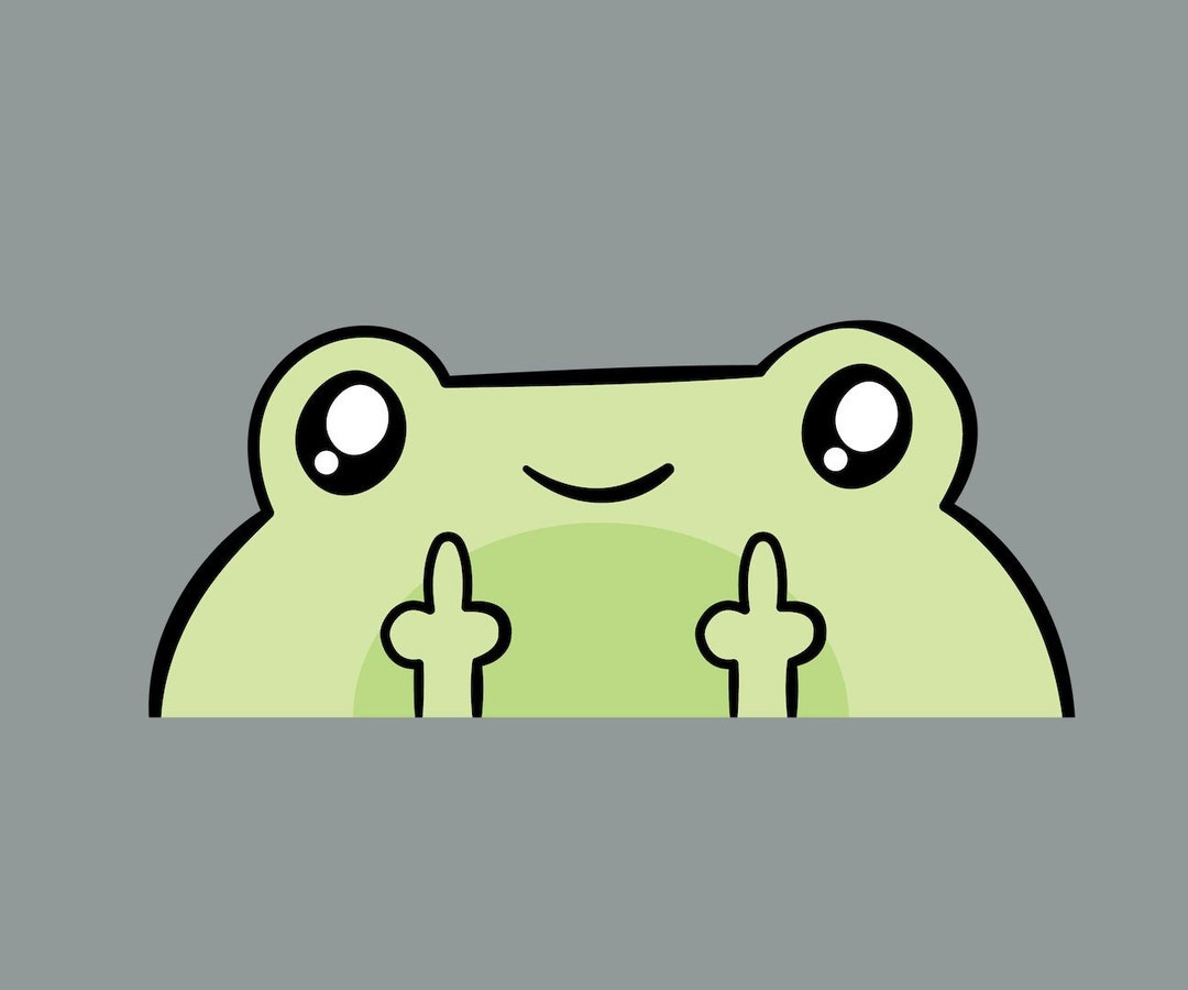 Sticker Friendly Frog With Middle Fingers Car, Truck, Laptop Sticker - Etsy