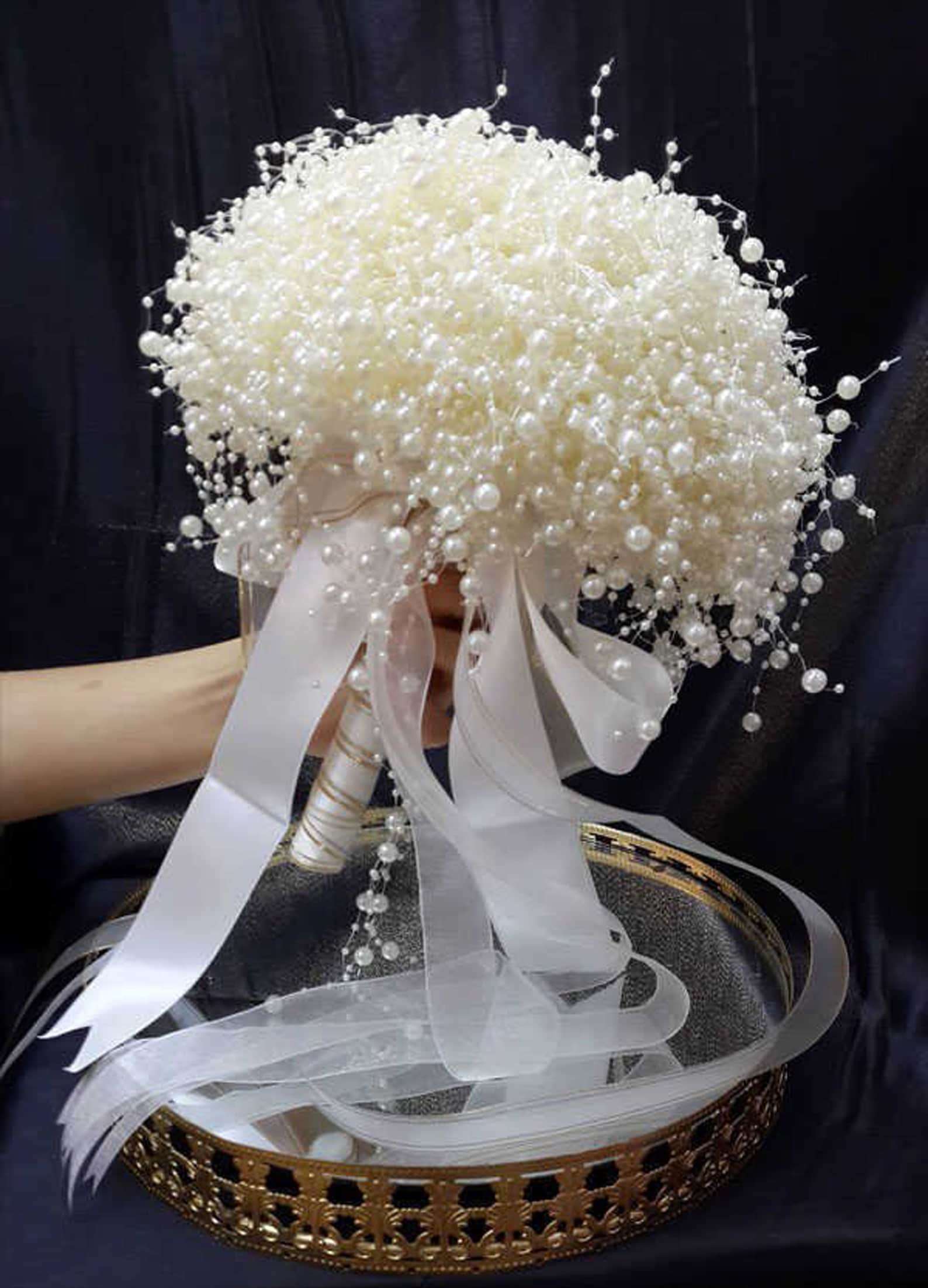 Pearl Bridal Bouquet - Etsy