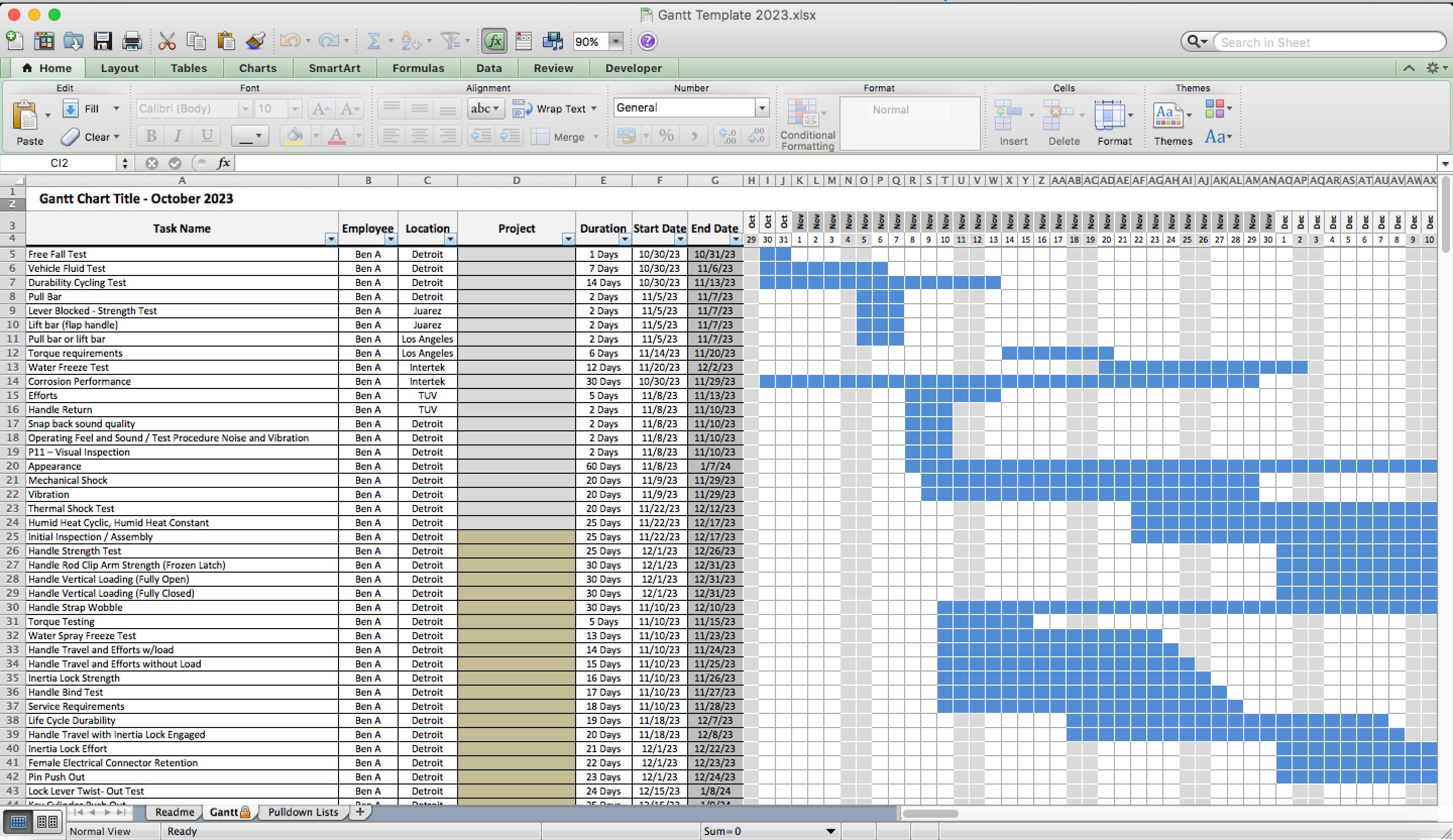 Gantt Chart for Excel - Etsy UK