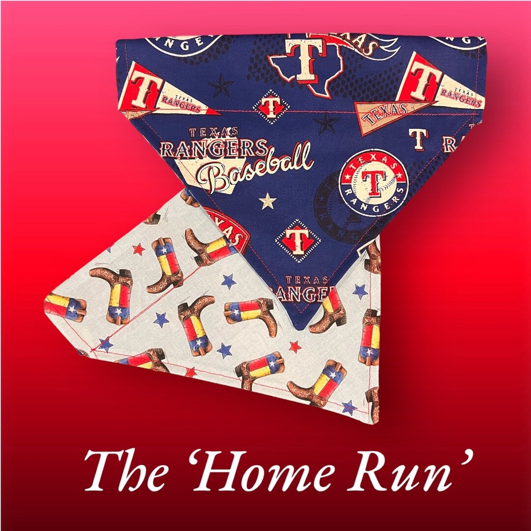 Texas Rangers Bandana, Over the Collar, Reversible to Texas Boots - Etsy