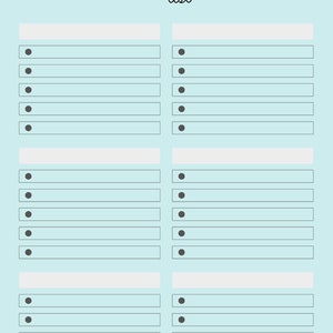Minimalist to Do List, 10 Colors, Printable, Minimalist Organization - Etsy