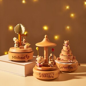 Music Box Personalized Handmade Wooden Music Box Music Box for Girls ...