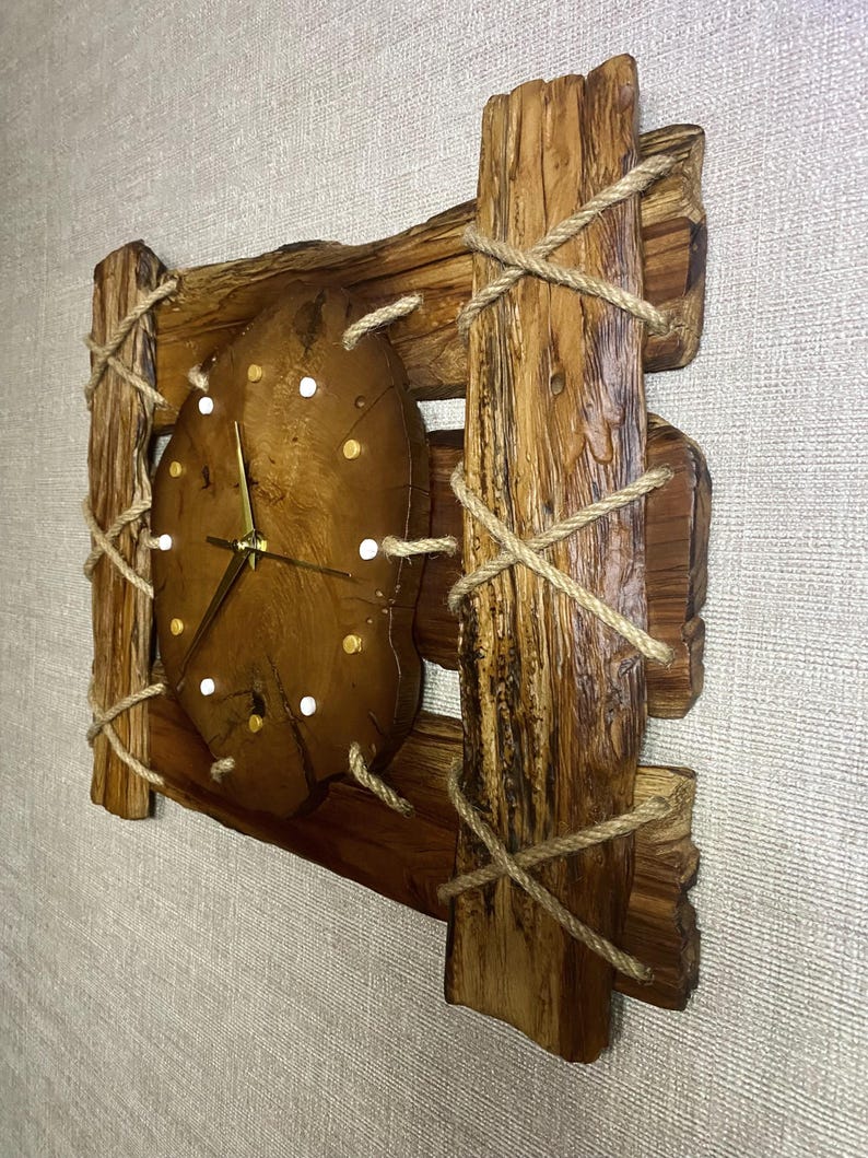 Wooden Wall Clock. Large Wall Clock. Handmade Clock. Farmhouse Wall ...