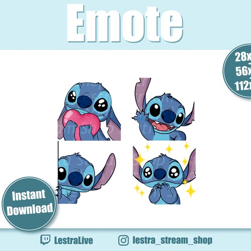 Premade Stitch Emote for Twitch / Discord Irritated Stitch W/ - Etsy