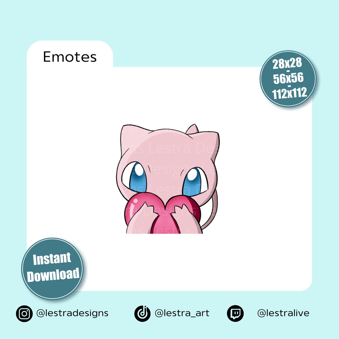Emote | Mew | Love | Twitch | Discord | Youtube - Etsy