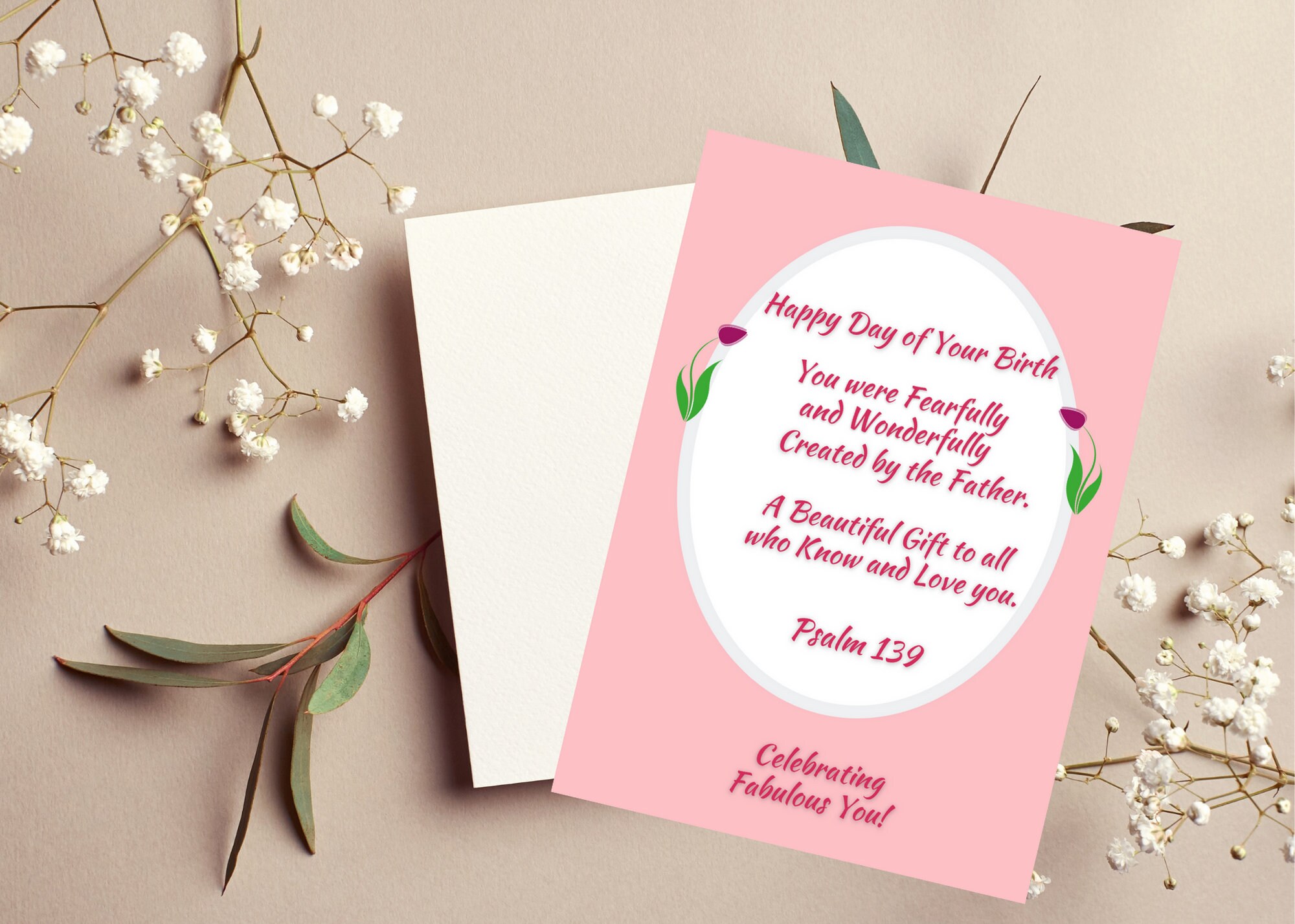 Digital | Birthday | Card | Printable | Bible Verses | Downloadble ...