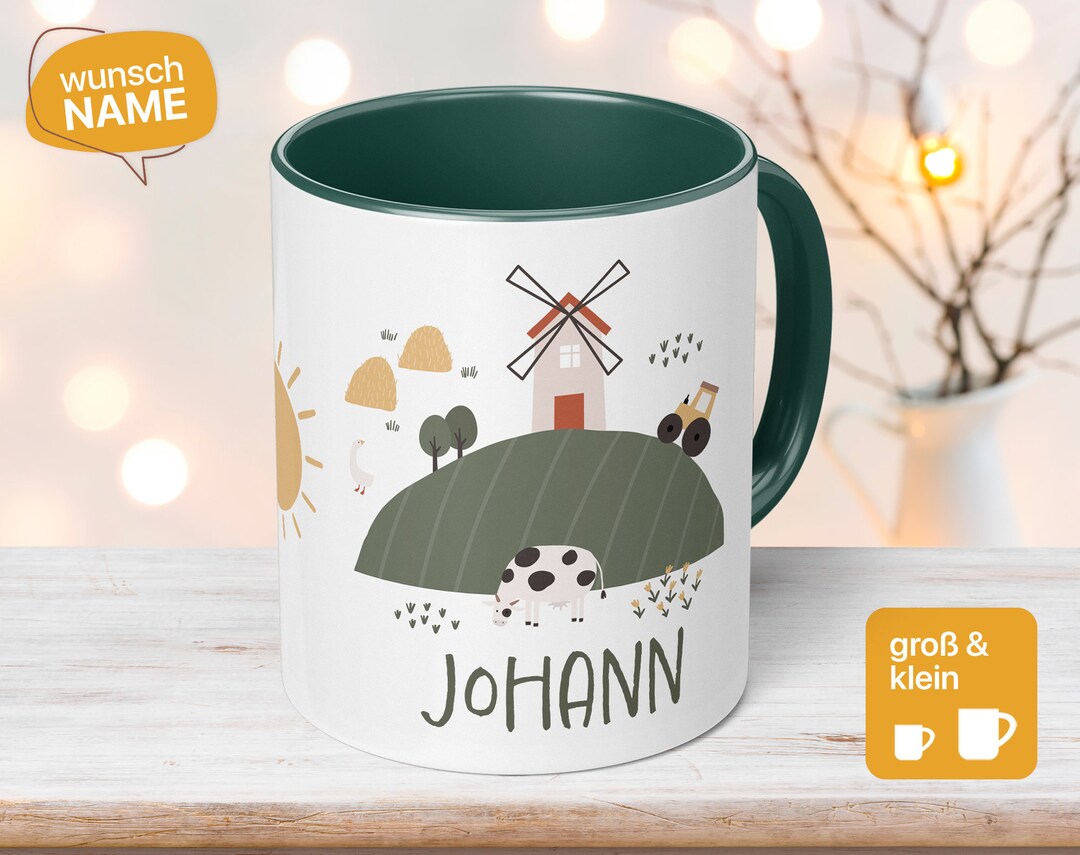 Tractor Children's Cup With Personalization as a Gift for Christmas or ...