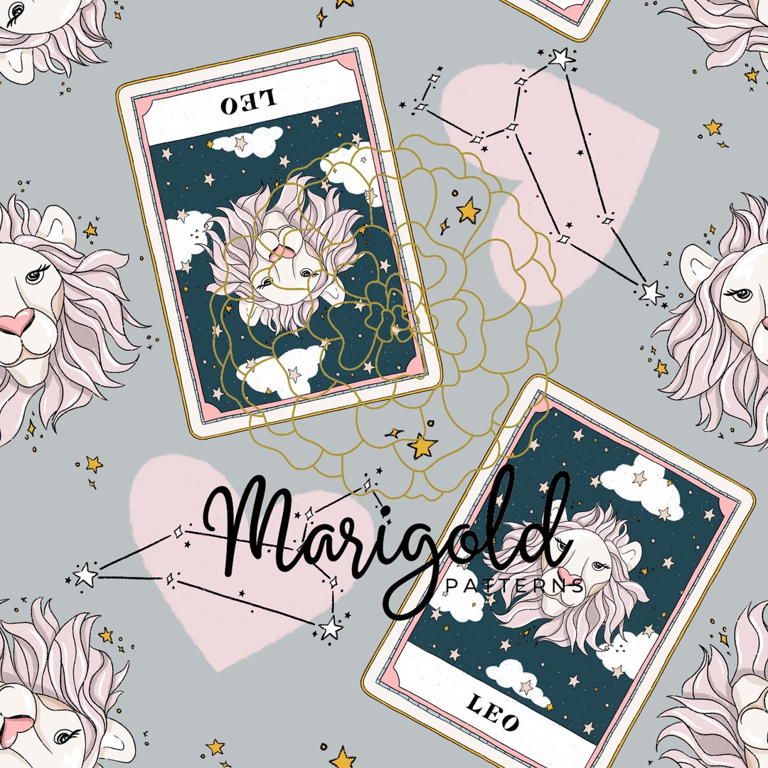 Leo Seamless Pattern Zodiac Seamless Pattern Constellation Seamless ...