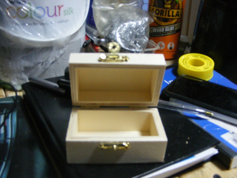 Mini Wooden Treasure Box/jewellery Box - Etsy