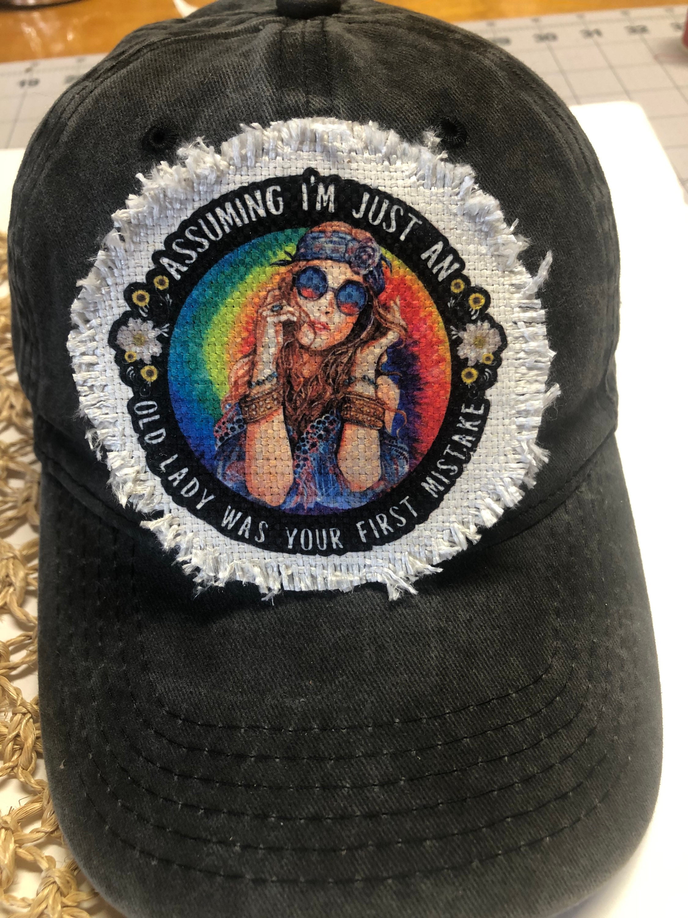 Hippie Chick Lady Boho Retro Assuming I'm Just an Old Lady Was Your ...