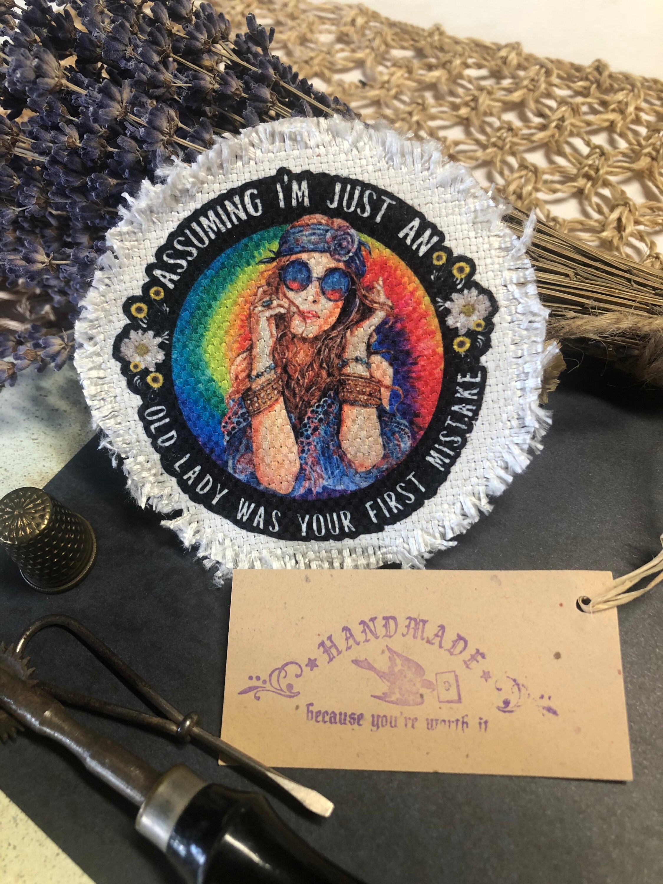 Hippie Chick Lady Boho Retro Assuming I'm Just an Old Lady Was Your ...