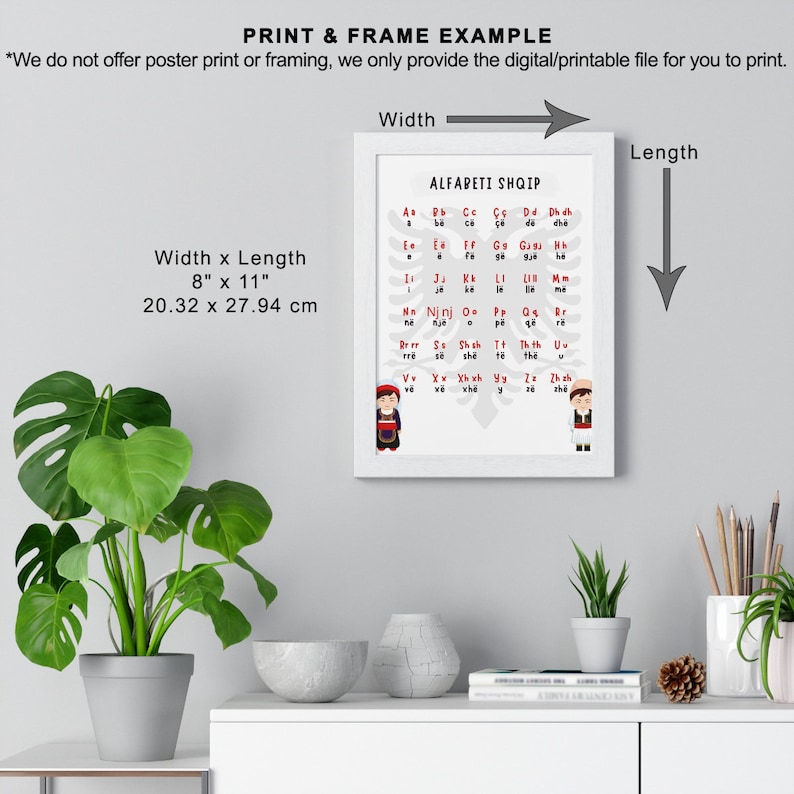 Albanian Alphabet Poster | Printable | Digital Download | Alfabeti ...