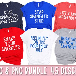 Family 4th of July SVG & PNG Bundle, July 4th Puns SVG Bundle, Matching July 4th Party Shirts ...