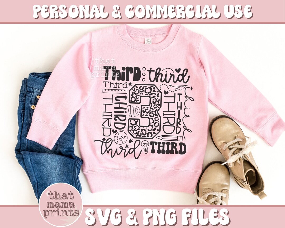 3rd Grade SVG & PNG, Third Grade Shirt Svg, 3rd Grade Teacher Svg ...
