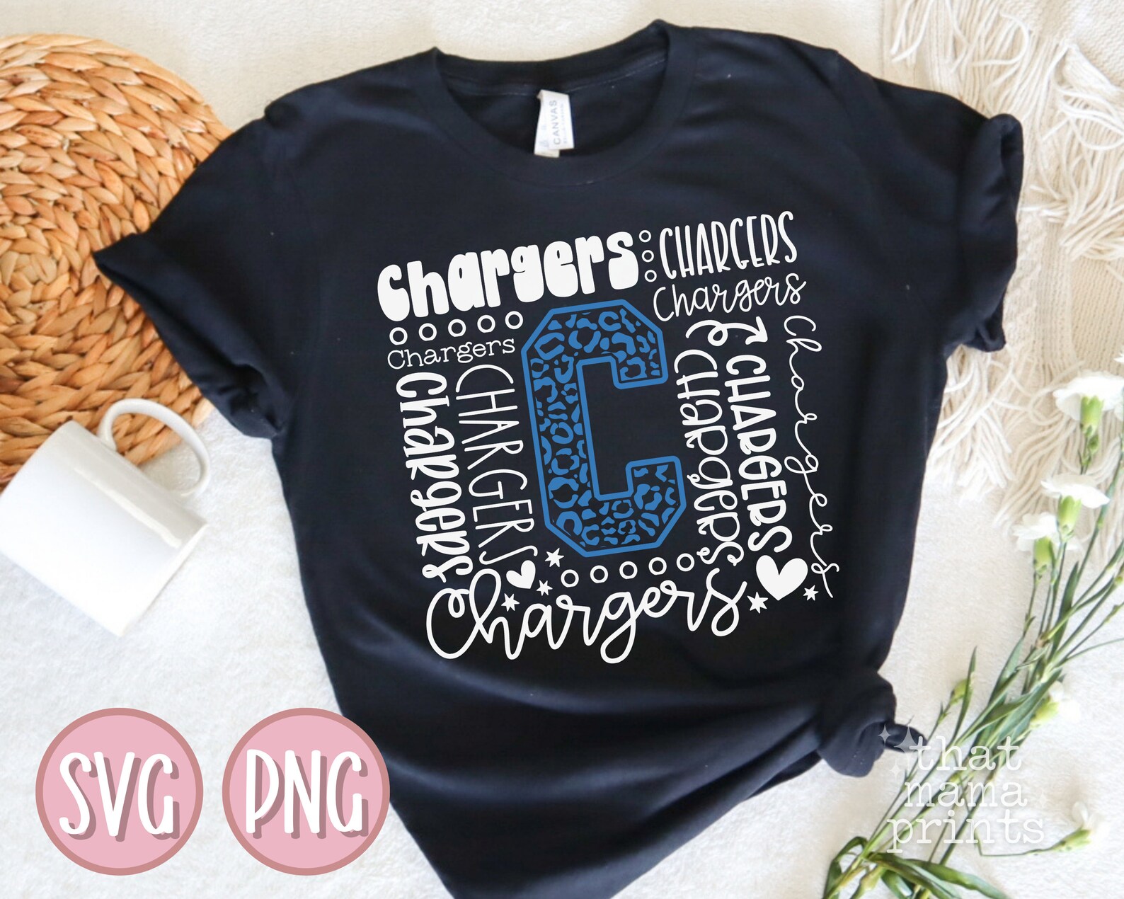Chargers Svg & PNG, Typography Svg, Chargers Cheer Svg, Chargers ...