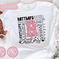 Rattlers Stacked Varsity SVG, PNG ,dxf, Jpg, Eps, Rattlers Wavy ...