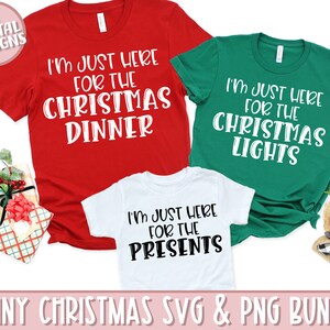 Christmas Bundle Svg & PNG, Funny Christmas Svg Bundle, Im Just Here ...