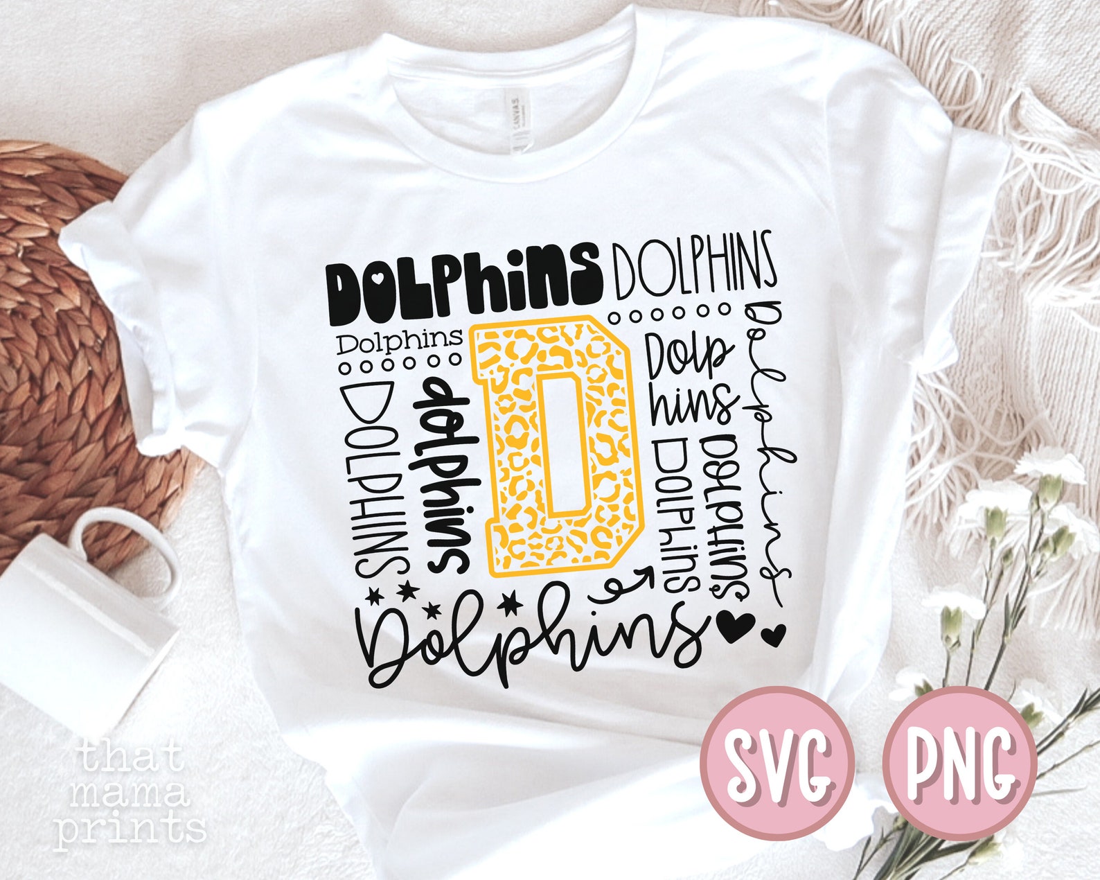 Dolphins SVG & PNG, Typography Svg, Dolphins Cheer Svg, Dolphins ...