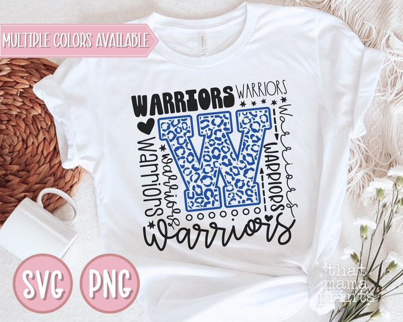 Warriors Svg & PNG, Warriors Typography Svg, Warriors Cheer Svg ...