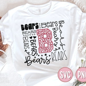 Bears Svg & PNG, Typography Svg, Bears Cheer Svg, Bears Football Svg ...