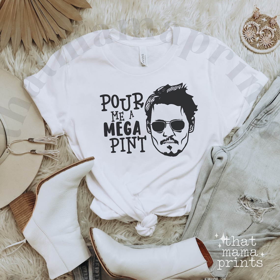 Pour Me a Mega Pint SVG & PNG, Mega Pint of Wine Svg, Team Johnny Depp ...