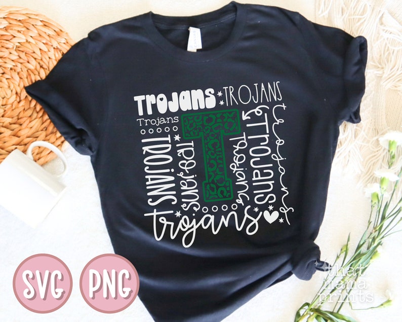 Trojans SVG & PNG, Trojans Typography Svg, Trojans Cheer Svg, Trojans ...