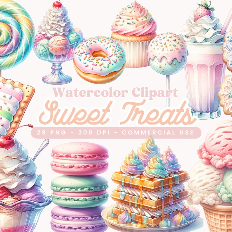 Dessert Clipart - Etsy