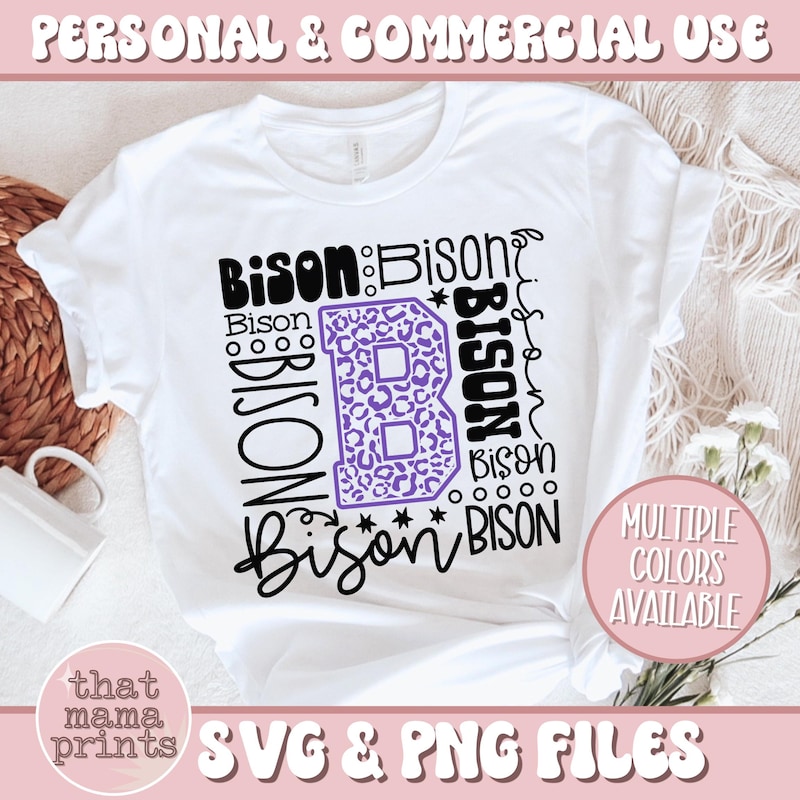 Bison Football Mascot Svg - Etsy