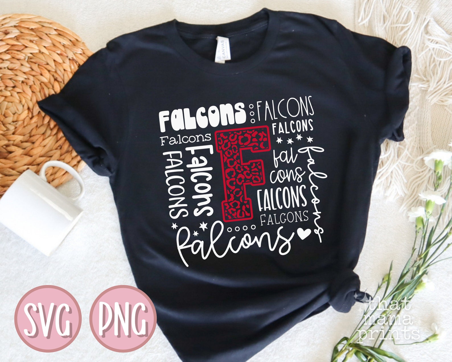 Falcons SVG PNG, Typography Svg, Falcons Cheer Svg, Falcons Football ...