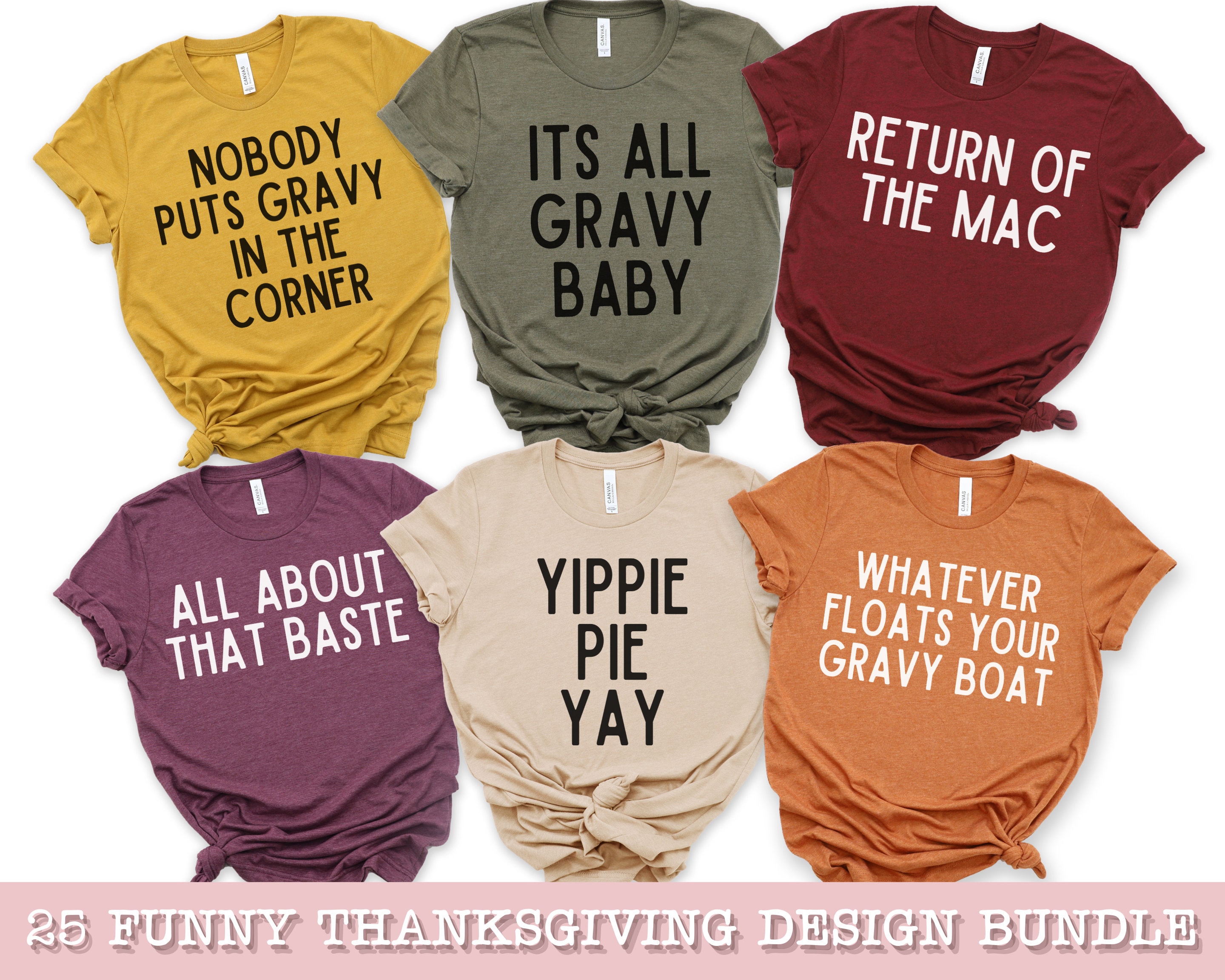 Family Thanksgiving SVG & PNG Bundle, Thanksgiving Puns SVG Bundle ...