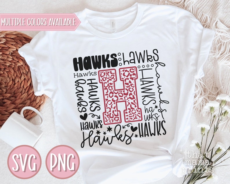 Hawks Svg & PNG, Hawks Typography Svg, Hawks Cheer Svg, Hawks Football ...