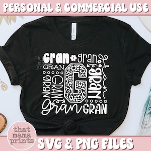 Gran Typography SVG & PNG, Gran Svg, Mothers Day Svg, Gran Shirt Svg ...