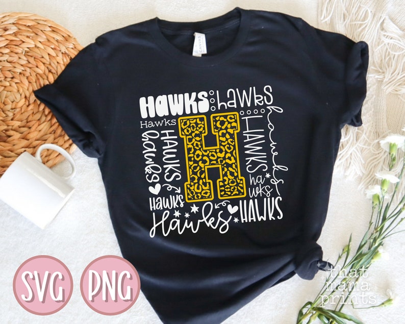 Hawks Svg & PNG, Hawks Typography Svg, Hawks Cheer Svg, Hawks Football ...
