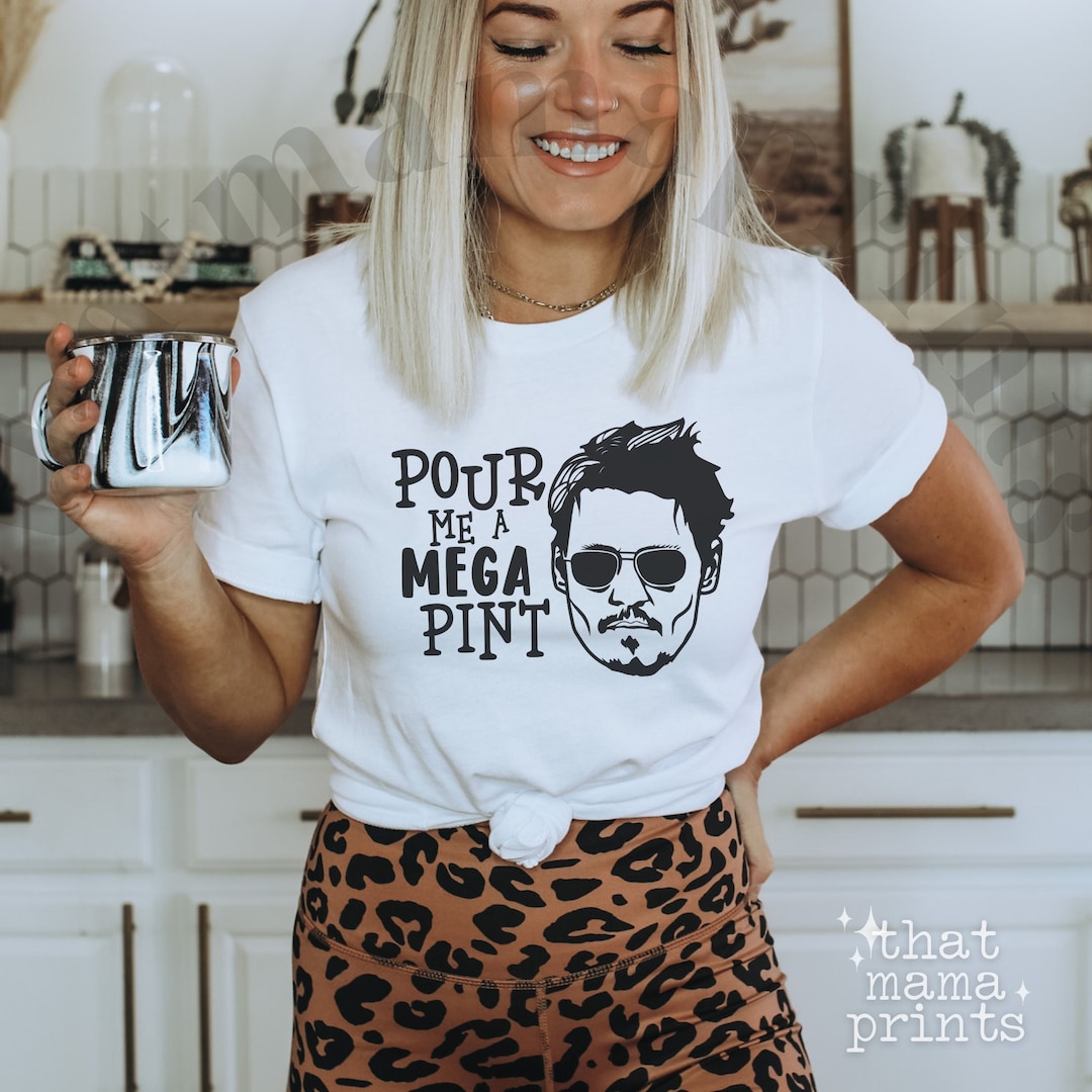 Pour Me a Mega Pint SVG & PNG, Mega Pint of Wine Svg, Team Johnny Depp ...