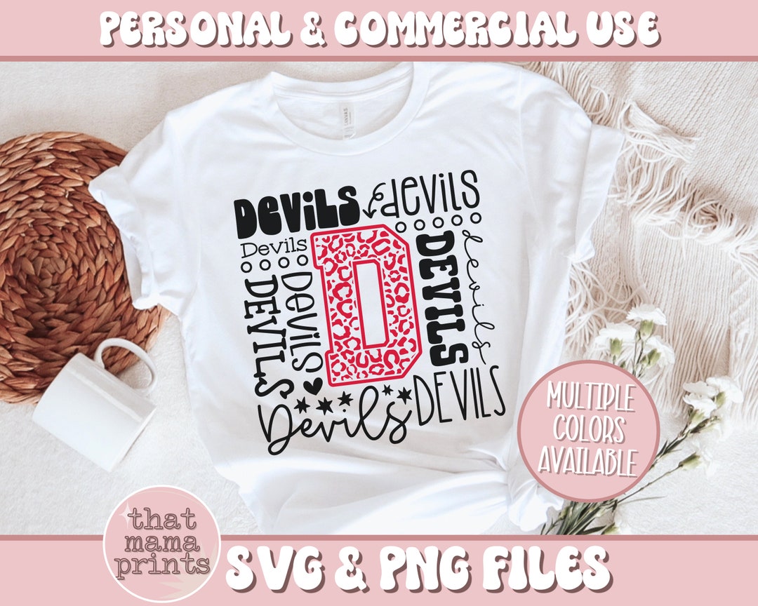 Devils SVG & PNG, Typography Svg, Devils Cheer Svg, Devils Football Svg ...